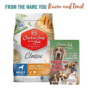 Chicken Soup for The Soul Pet Food-Puppy, Chicken, Turkey & Brown Rice Recipe, 13.5 lb.Bag Soy Free,Corn Free,Wheat Free, Dry Dog Food Made with Real Ingredients No Artificial Flavors or Preservatives