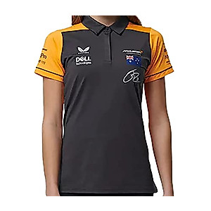 McLaren F1 Women's 2022 Daniel Ricciardo Team Drivers Polo Shirt (L, Dark Grey)