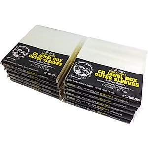 Square Deal Recordings & Supplies - CD Sleeves - RESEALABLE Premium 2mil Thick - Archival Quality, Crystal Clear - Holds 1 Standard 10.4mm CD Jewel Box (1000 Sleeves)