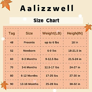 Aalizzwell 3-6 Months Baby Girls Thanksgiving Clothes Premature Long Sleeve Zip Up Romper One Piece Turkey Fall Autumn