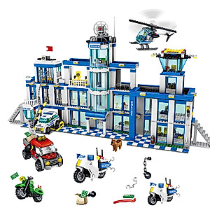 MOCREAR City Police Station Building Toy Set for Kids,Boys,1397 Pieces City Police Station Building Set, Police Station Mobile Command Center Building Blocks Kit Roleplay Toy Gifts