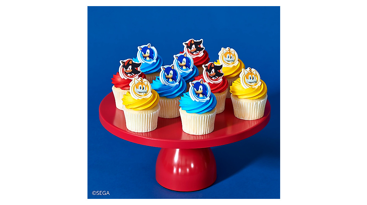 DecoPac Sonic the Hedgehog Cupcake Rings - 24 Pack