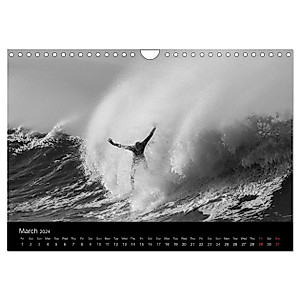 Surf in B&W (Wall Calendar 2024 DIN A4 Landscape), CALVENDO 12 Month Wall Calendar