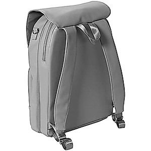 OTGBABY Diaper Bag Backpack with Changing Station, Unique and Functional Mommy Bag, Premium Vegan Leather Diaper Bag with 7 Storage compartments, Dove Gray
