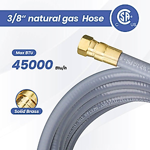 Aekops 5249 Propane to Natural Gas Conversion Kit for Blackstone 28"/36" Griddle, 10 FT 3/8" ID Natural Gas Hose With 3/8" Female Flare Fitting for Tailgater, Rangetop Combo & Burner Stove, 1/2 PSI