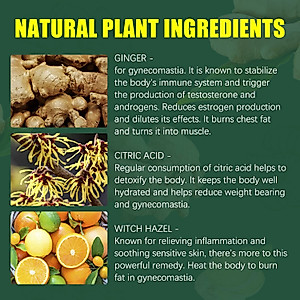 YG LianKai 2pcs Gynecomastia Tightening Ginger Cream, Ginger Cream for Men, Effectively Shrinks Men Chest Tightening Ginger Cream