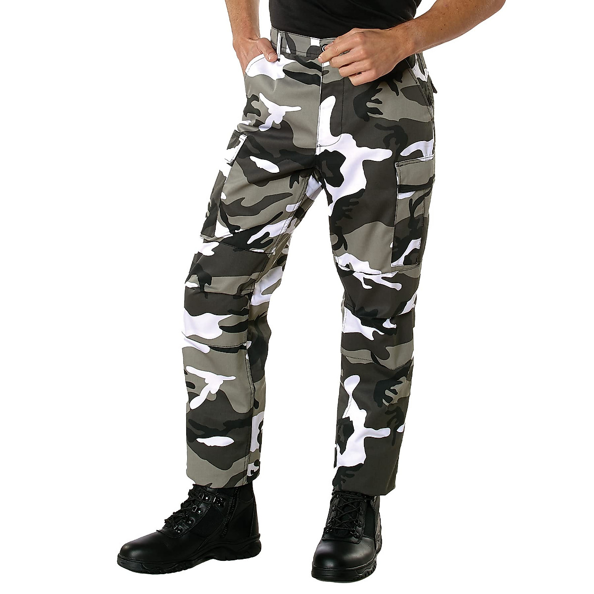 Rothco Color Camo Tactical BDU Pants - Rugged Outdoor Hiking Cargos Uniform Pant (US, Alpha, Large, Regular, Long, City Camo)