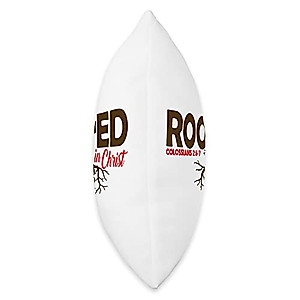 Inspirational Christian Scripture Tees Colossians 2:6-7-Rooted in Christ Throw Pillow, 18x18, Multicolor