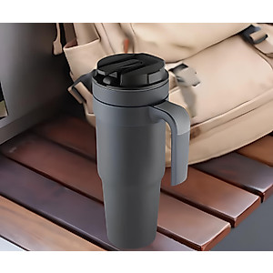 Sama Goods Cafeteria Coffee Mug with Handle for Hot and Cold Drinks, Travel Mug (grey), 40 OZ, Gray, FC094