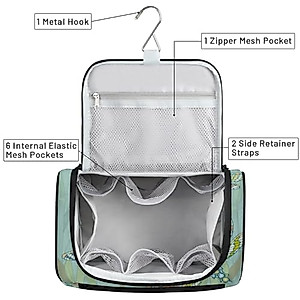 XMNYGJ Dragonfly Paint Hanging Toiletry Bag for Men Women Travel Cosmetic Makeup Organizer Bag Water Resistant Large Portable Wash Case for Accessories, Toiletries, Cosmetics