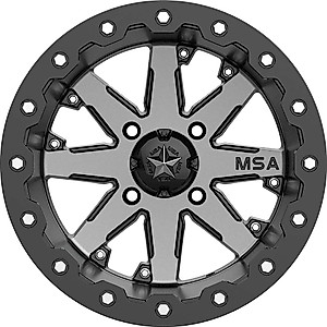 MSA Offroad Wheels M21 LOK BEADLOCK Charcoal Tint Wheel with Aluminum (14 x 7. inches /4 x 156 mm, 0 mm Offset)