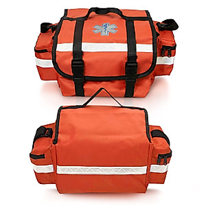 SURGICAL ONLINE First Responder EMT Backboard Spine Board Stretcher Immobilization with Head Bed and Spider Straps - Gift EMT Trauma Bag … (Orange)