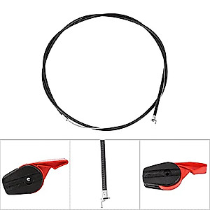 Fdit 65'' Throttle Cable Switch Control Lawn Mower Throttle Cable Universal Kit with Control Switch Lever Handle Garden Lawnmowers Replacement Parts(#2)