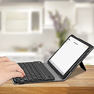Fintie Keyboard Case for Samsung Galaxy Tab S6 10.5" 2019 (Model SM-T860/T865/T867), [Patented S Pen Slot Design] Folio Stand Cover with Removable Wireless Bluetooth Keyboard, Black