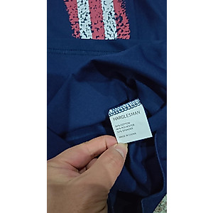 HARGLESMAN Men's Quick Dry Performance Short Sleeve Tactical Patriotic Polo T Shirt Tops Summer 1776 Printed Sports Casual Tees for Golf Tennis Paintball Activewear Navyblue L