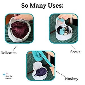 Simply Stellar 2 Pack | Eco-Friendly | Bra Bags for Laundry and Travel | Lingerie Bags for Washing Delicates | Delicates Bag for Washing Machine | Mesh Laundry Bags for Delicates | Recycled Materials