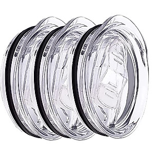 Compatible with Yeti Lids 20 oz Replacement Lid, 10 oz Lowball Lid, 10 oz Mug Lid, Ozark Trail Tumbler Lid and Other Replacement Lids for Tumblers. (20 oz 3 Pack)