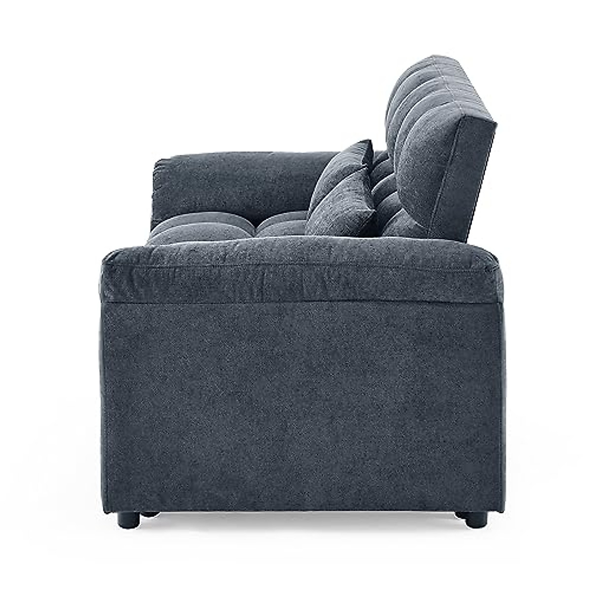 ERYE 3-in-1 Loveseat Futon Sofa Convertible Twin Bed,Love Seat W/Pull Out Sleeper Couch Bed & Reclining Backrest for RV Office Small Space Living Room Furniture Sets