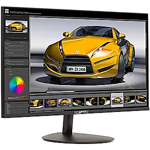Sceptre 24" Frameless Ultra Thin 1080P LED Monitor Up to 75Hz HDMI VGA Speakers, Freesync Compatible Machine Black 2020 (E248W-1920RS)