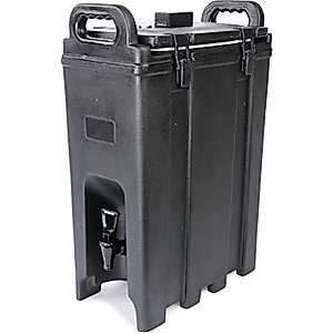 Carlisle FoodService Products Cateraide Insulated Beverage Dispenser with Handles for Catering, Events, Kitchens, And Restaurants, Plastic, 5 Gallons, Black