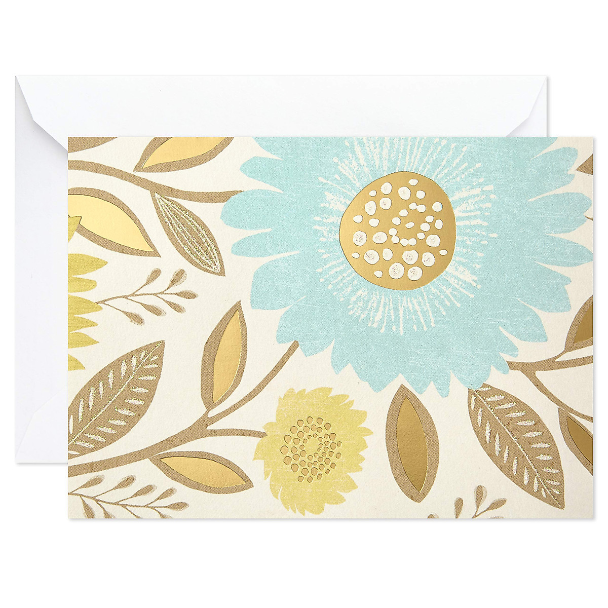 Hallmark Blank Note Cards (Flowers and Dots, 50 Blank Cards or Thank You Cards with Envelopes)