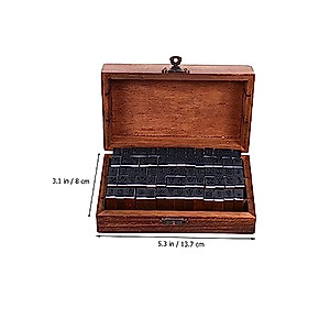 Alphabet Stamps 1 Box English Alphabet Stamp Stampers for Retro Decor Suit DIY Wooden Alphabet Stamps for Letter Wood Brown Wooden Scrapbook Seal Stamps Set English Letters Stamps