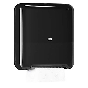 Tork Matic Paper Towel Dispenser, 5510282, Elevation Design - Paper Hand Towel Dispenser H1, One-at-a-Time dispensing with Refill Level Indicator, Black