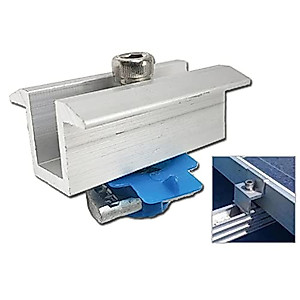 10Pcs Solar Panel Mounting Bracket Kits, Aluminum Solar Panel Brackets Flexible Roof Solar Panel Bracket for RV, Boat, Wall 35mm