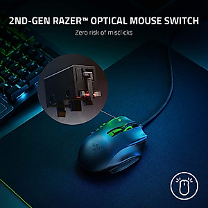 Razer Naga X Wired MMO Gaming Mouse Black (Renewed)