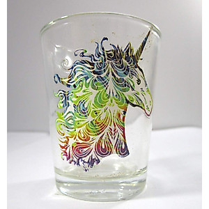World Buyers Set of 3 Decorative shot glasses with 3 variation images Product Dimensions: 1.3125Dia x2.375 H (Unicorns)