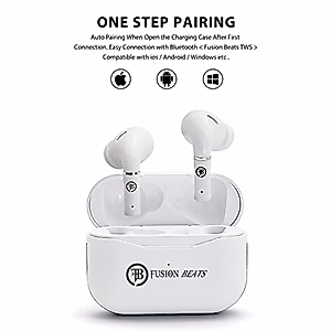 Fusion Beats Bluetooth Wireless Earbuds/Best, USB-C/Noise Cancelling Wireless Sports Earphones/Sweatproof Earbuds for Gym Running/Up to 30 Hours Playtime/Built-in Mic Headsets/for iPhone/Android