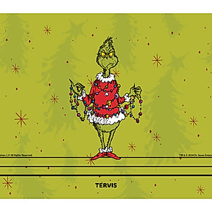 Tervis Venture Water Bottle Dr. Seuss - Grinchy Gleam Triple Walled Insulated Tumbler Travel Cup Keeps Drinks Cold & Hot, 36oz, Stainless Steel