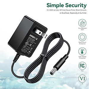 FITE ON 6V 2A [6 Volts 2 Amps] Adapter Power Supply AC to DC Plug 5.5 x 2.1mm & 2.5mm for 6volt 100mA 300mA 500mA 600mA 800mA 900mA 1000mA 1500mA 2000mA