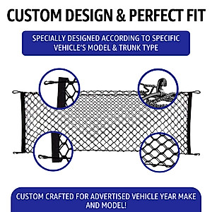 Envelope Style Trunk Mesh Cargo Net for GMC Sierra 2013-2024, Automotive Exterior Accessories - Premium Car Trunk Storage Organizers, Cargo Bed Net for Pickup Truck, Smart Vehicle Storage Organizer