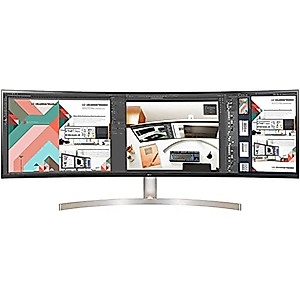 LG 49'' 49BL95C-WY IPS Dual QHD UltraWide™ Curved Monitor (5120x1440) with HDR10, USB Type-C™, 10W Speakers, & PBP, 3PBP / Dual Controller
