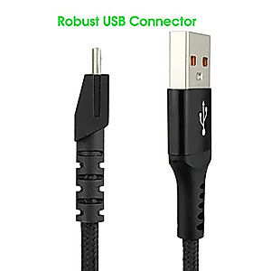 Braided USB Fast Charger Cord Fits for Razer Viper Ultimate/Naga Pro 20000 DPI/DeathAdder V2 pro/Razer Basilisk Gaming Mice,4.9Ft Charging Cord for Razer Wireless Gaming Mouse Charging Dock