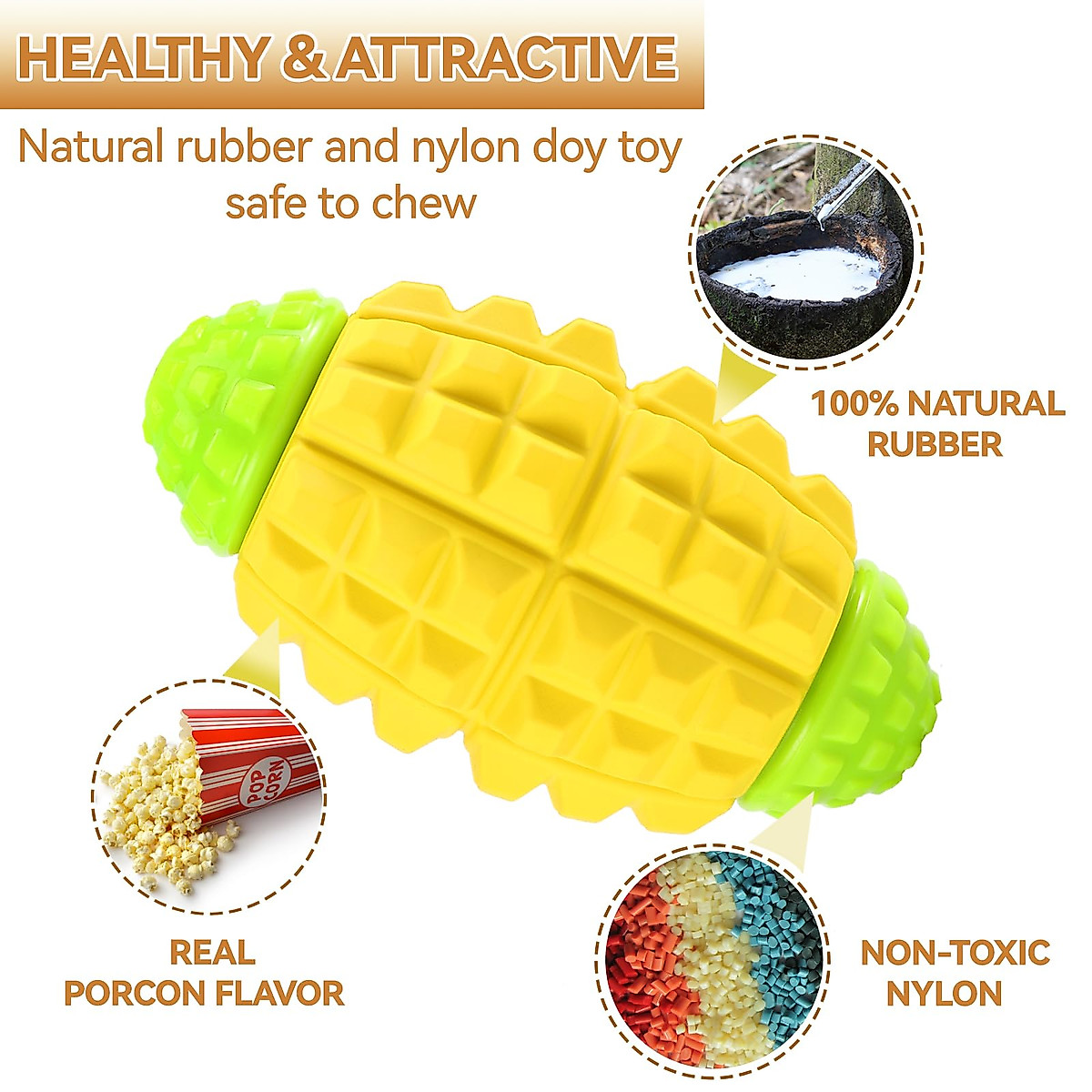 YINEYA Tough Dog Toys for Aggressive Chewers Large Breeds, Dog Chew Toys for Aggressive Chewers, Durable Dog Toys for Large Dogs, Squeaky Dog Toys, Interactive Dog Toys to Keep Them Busy, Dog Ball