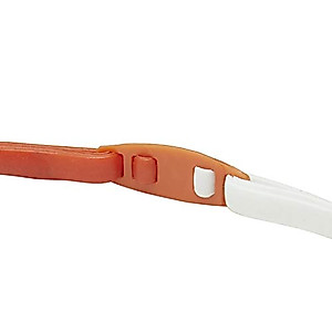 Speedo unisex adult Swim Vanquisher Extended View Goggles, Mirrored White Orange/Smoke/Grey, One Size US