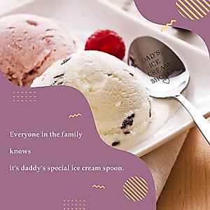 Father's Day Gifts from Daughter, Dad's Ice Cream Shovel, Stainless Steel Ice Cream Spoon Gift for Father's Day Gifts, Emotional Funny Dad Birthday Gift, Cute Christmas/Thanksgiving Gifts for Dad