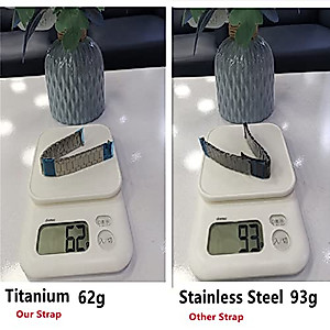 Alimingyan Titanium Watch Band for Samsung Galaxy Watch 5 no Gap Metal Strap Band, Galaxy Watch 5 4 40mm 44mm 45mm Titanium Band (Silver)