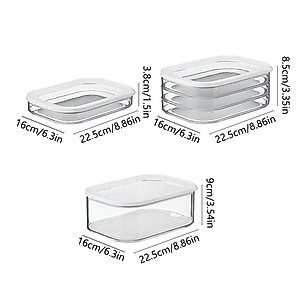 Generic Deli Meat Container for Fridge,Meat Pieces Storage Box,Food Storage Boxes with Lid,Cheese Keeper Box,Portable Meat Container(1 Tier Storage Box), AM0XEB0KQWAUS