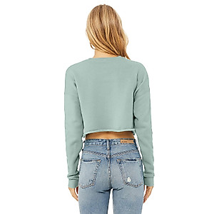 Bella + Canvas Ladies' Cropped Fleece Crew L DUSTY BLUE
