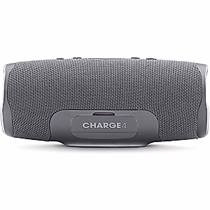 JBL Charge 4 Portable Waterproof Wireless Bluetooth Speaker - Grey (Renewed)