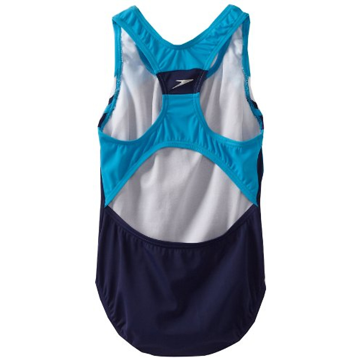 Speedo Girl's Swimsuit One Piece Infinity Splice Thick Strap , Deep Water , 12