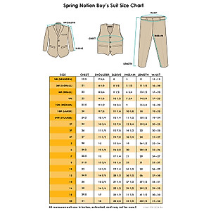 Spring Notion Big Boys' Modern Fit Dress Suit Set 10 Black w/Burgundy Tie