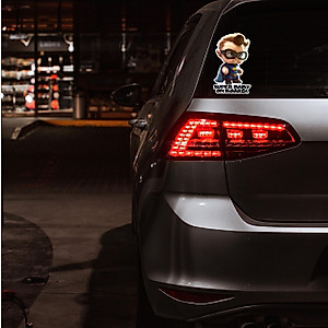 LOL Collection 3D Baby on Board Sticker for Cars - New Generation - "Super Baby on Board" - Large 7 Inches Safety Baby Sign