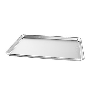 Nordic Ware Natural Aluminum Commercial Baker's Half Sheet, 2-Pack, Silver and Nordic Ware Naturals Big Sheet, Silver