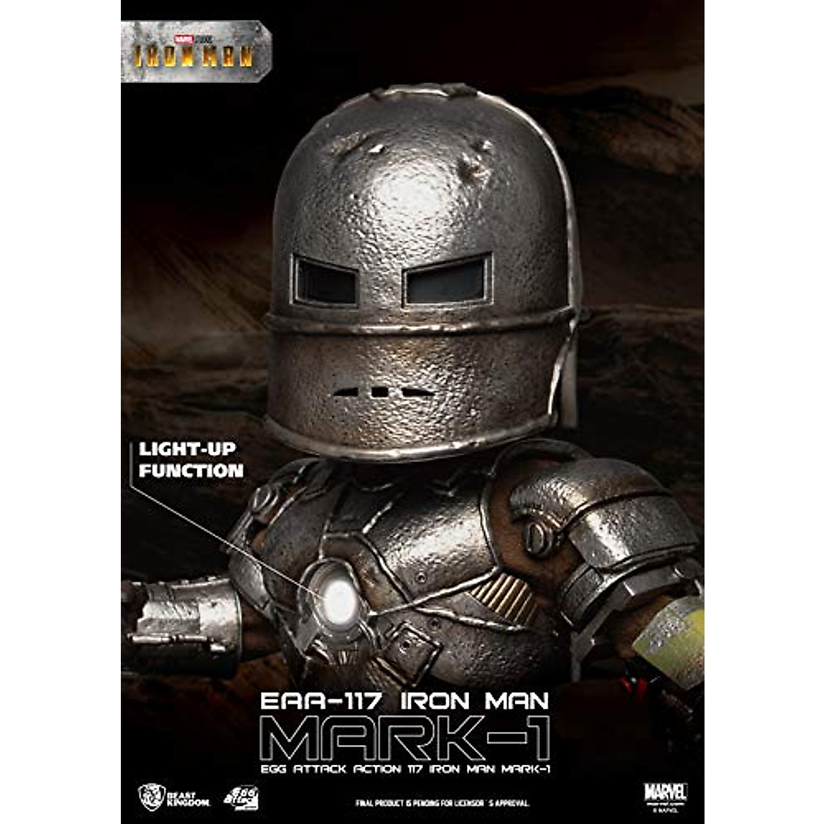 Beast Kingdom Iron Man Mark 1 EAA-117 Egg Attack Action Figure, Multicolor