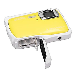 Children Digital Camera, Safe ABS 2.0 Inch Screen Compact Waterproof Kids Camera for Toy for Gift(Yellow)