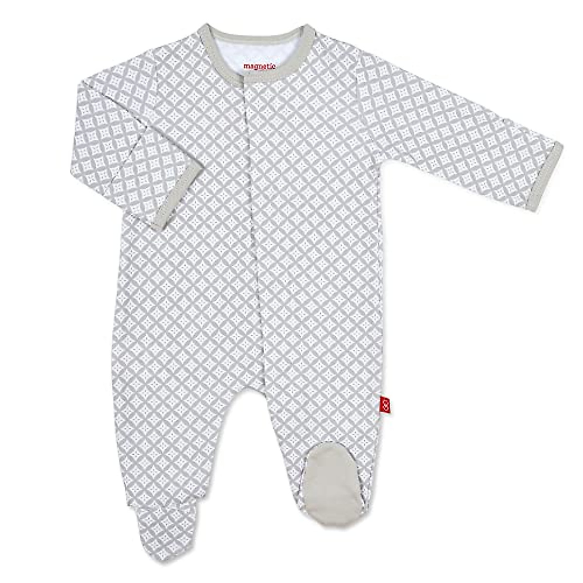 Magnificent Baby Baby Boys' Footies, Gray Diamond, 0-3M (8-12 lb)